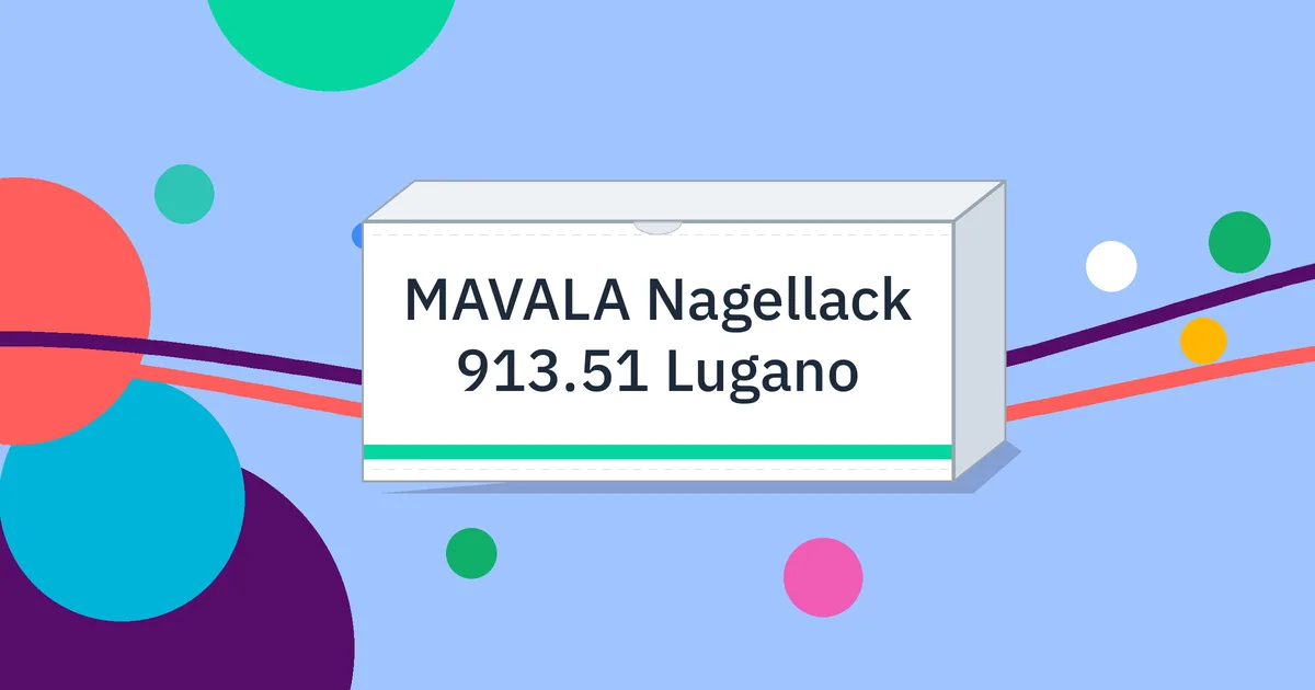 Symbolbild: Packung mit der Aufschrift MAVALA Nagellack 913.51 Lugano (PZN 17209299) – Verfügbarkeit und Bezug in Apotheken in Frankfurt am Main