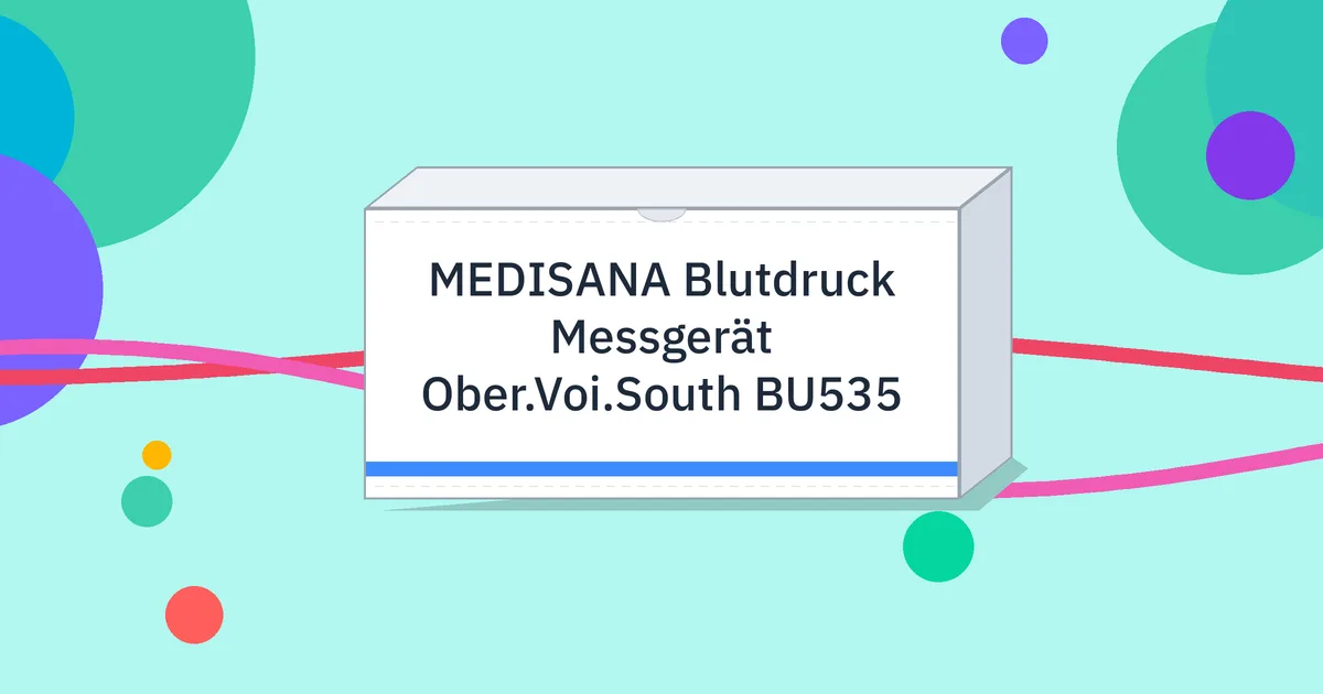 Symbolbild: Packung mit der Aufschrift MEDISANA Blutdruck Messgerät Ober.Voi.South BU535 (PZN 19834682) – Verfügbarkeit und Bezug in Apotheken in Frankfurt am Main