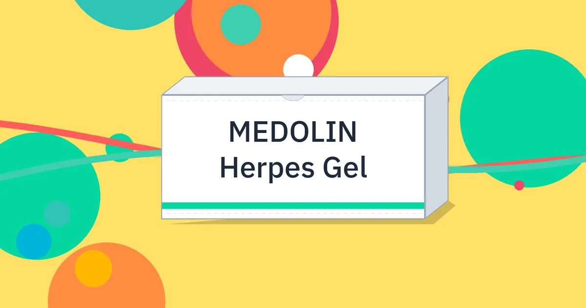 Symbolbild: Packung mit der Aufschrift MEDOLIN Herpes Gel (PZN 19368487) – Verfügbarkeit und Bezug in Apotheken in Frankfurt am Main