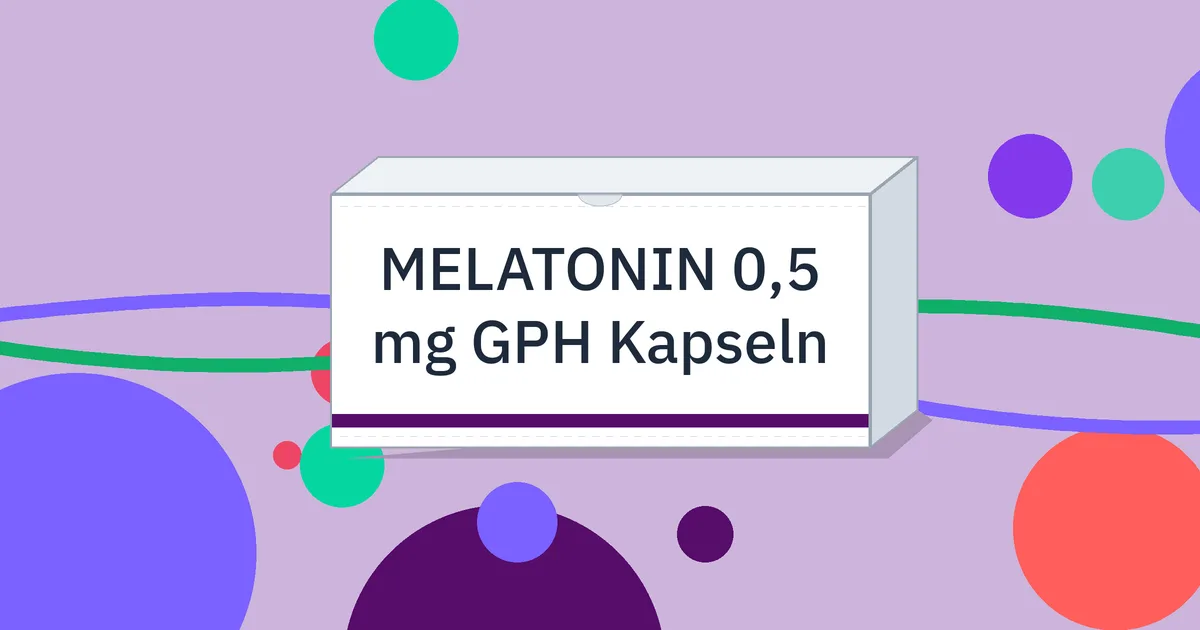 Symbolbild: Packung mit der Aufschrift MELATONIN 0,5 mg GPH Kapseln (PZN 11238986) – Verfügbarkeit und Bezug in Apotheken in Frankfurt am Main