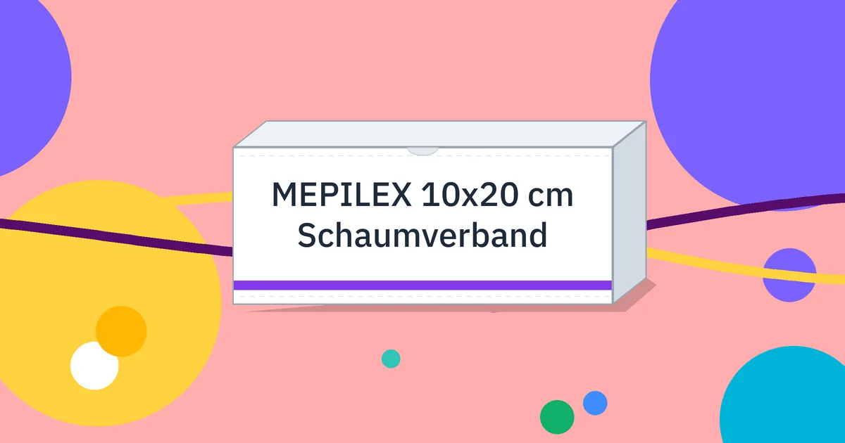Symbolbild: Packung mit der Aufschrift MEPILEX 10x20 cm Schaumverband (PZN 13581406) – Verfügbarkeit und Bezug in Apotheken in Frankfurt am Main