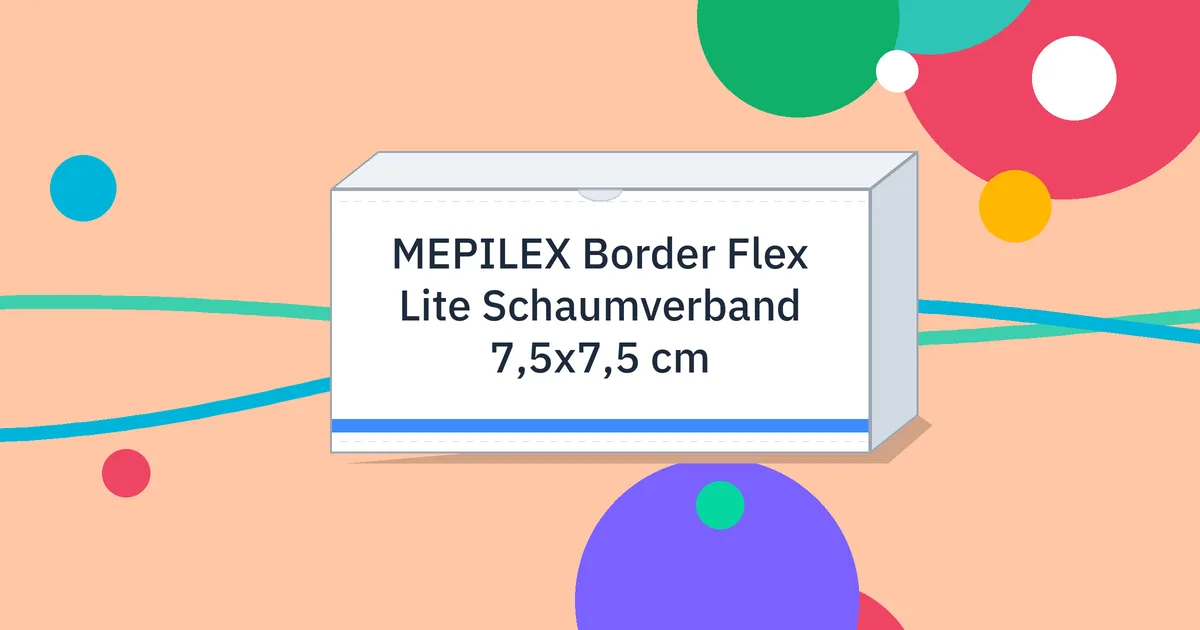 Symbolbild: Packung mit der Aufschrift MEPILEX Border Flex Lite Schaumverband 7,5x7,5 cm (PZN 19900083) – Verfügbarkeit und Bezug in Apotheken in Frankfurt am Main