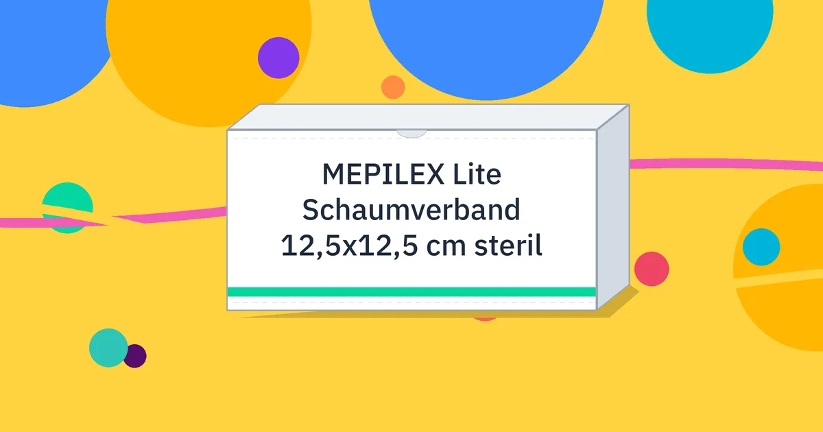 Symbolbild: Packung mit der Aufschrift MEPILEX Lite Schaumverband 12,5x12,5 cm steril (PZN 14163467) – Verfügbarkeit und Bezug in Apotheken in Frankfurt am Main