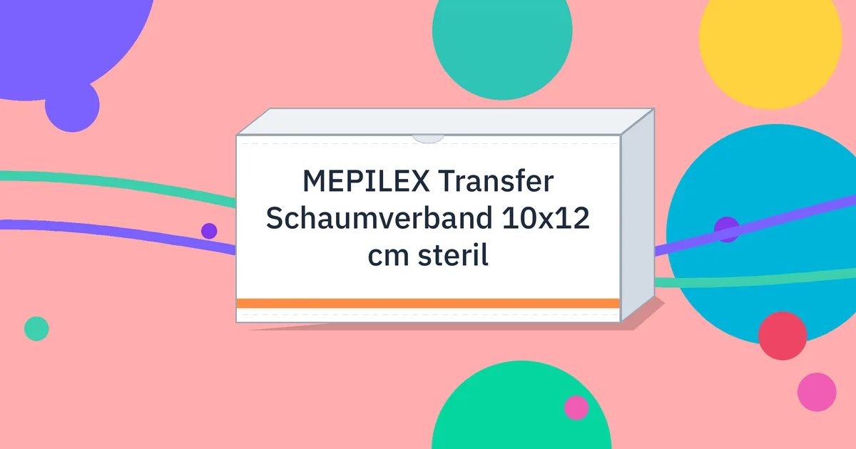 Symbolbild: Packung mit der Aufschrift MEPILEX Transfer Schaumverband 10x12 cm steril (PZN 17604570) – Verfügbarkeit und Bezug in Apotheken in Frankfurt am Main