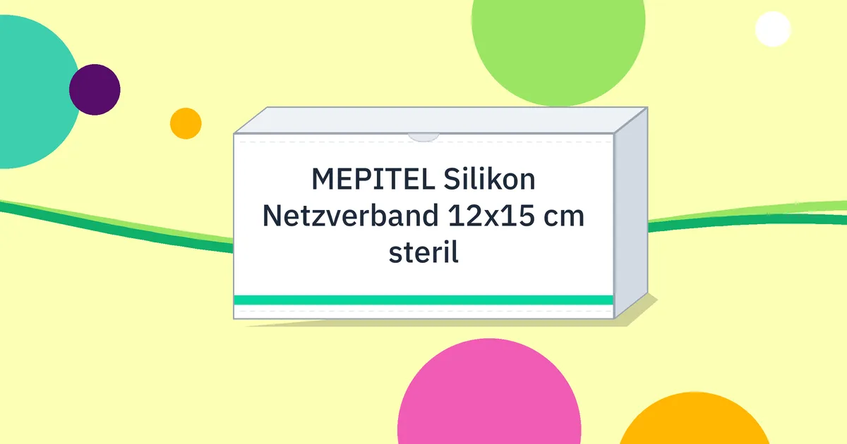 Symbolbild: Packung mit der Aufschrift MEPITEL Silikon Netzverband 12x15 cm steril (PZN 20162578) – Verfügbarkeit und Bezug in Apotheken in Frankfurt am Main