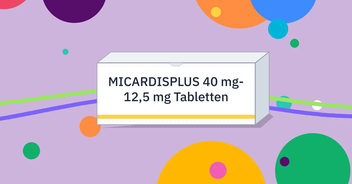 Symbolbild: Packung mit der Aufschrift MICARDISPLUS 40 mg-12,5 mg Tabletten (PZN 00079467) – Verfügbarkeit und Bezug in Apotheken in Frankfurt am Main