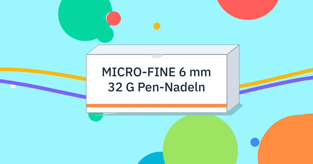 Symbolbild: Packung mit der Aufschrift MICRO-FINE 6 mm 32 G Pen-Nadeln (PZN 20611906) – Verfügbarkeit und Bezug in Apotheken in Frankfurt am Main