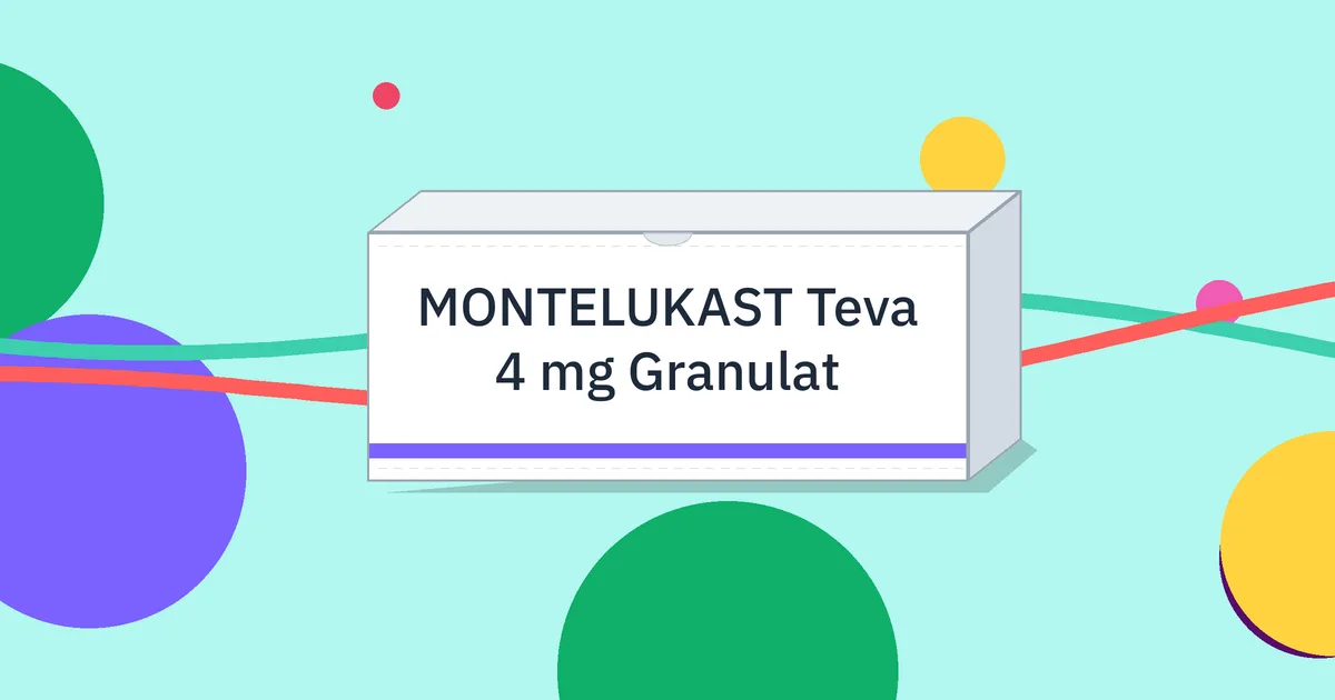 Symbolbild: Packung mit der Aufschrift MONTELUKAST Teva 4 mg Granulat (PZN 16012086) – Verfügbarkeit und Bezug in Apotheken in Frankfurt am Main