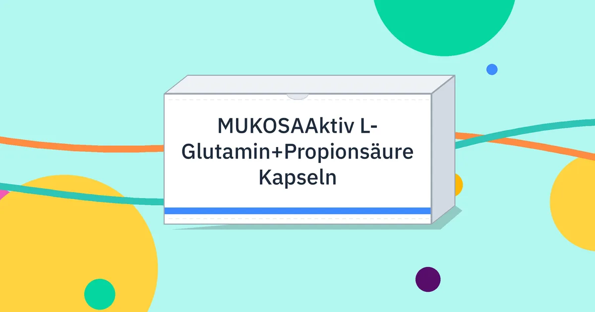 Symbolbild: Packung mit der Aufschrift MUKOSAAktiv L-Glutamin+Propionsäure Kapseln (PZN 20284324) – Verfügbarkeit und Bezug in Apotheken in Frankfurt am Main