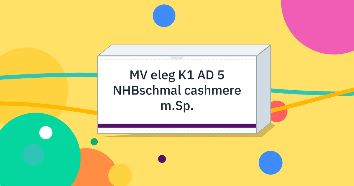 Symbolbild: Packung mit der Aufschrift MV eleg K1 AD 5 NHBschmal cashmere m.Sp. (PZN 15673118) – Verfügbarkeit und Bezug in Apotheken in Frankfurt am Main