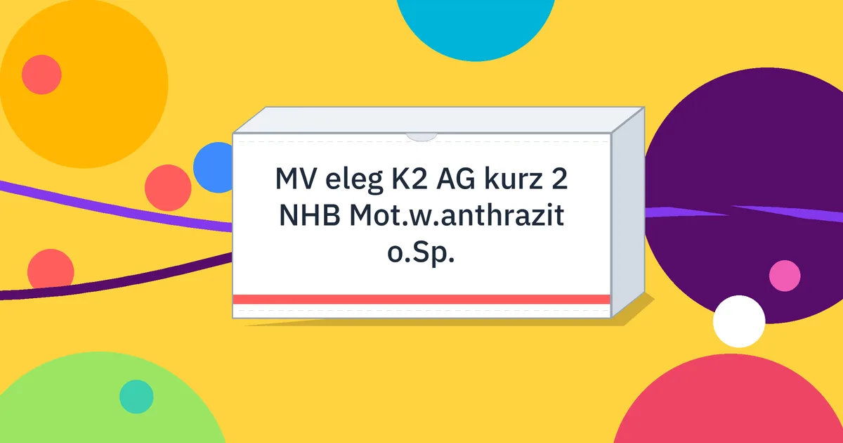 Symbolbild: Packung mit der Aufschrift MV eleg K2 AG kurz 2 NHB Mot.w.anthrazit o.Sp. (PZN 15711965) – Verfügbarkeit und Bezug in Apotheken in Frankfurt am Main