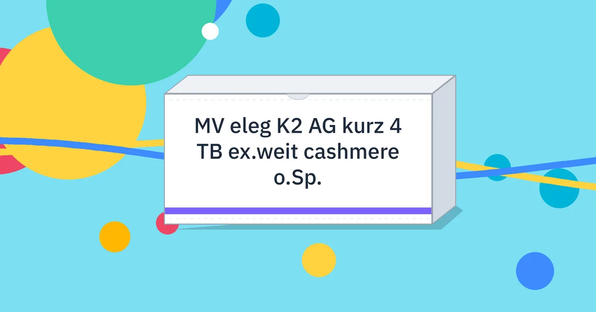 Symbolbild: Packung mit der Aufschrift MV eleg K2 AG kurz 4 TB ex.weit cashmere o.Sp. (PZN 15273732) – Verfügbarkeit und Bezug in Apotheken in Frankfurt am Main