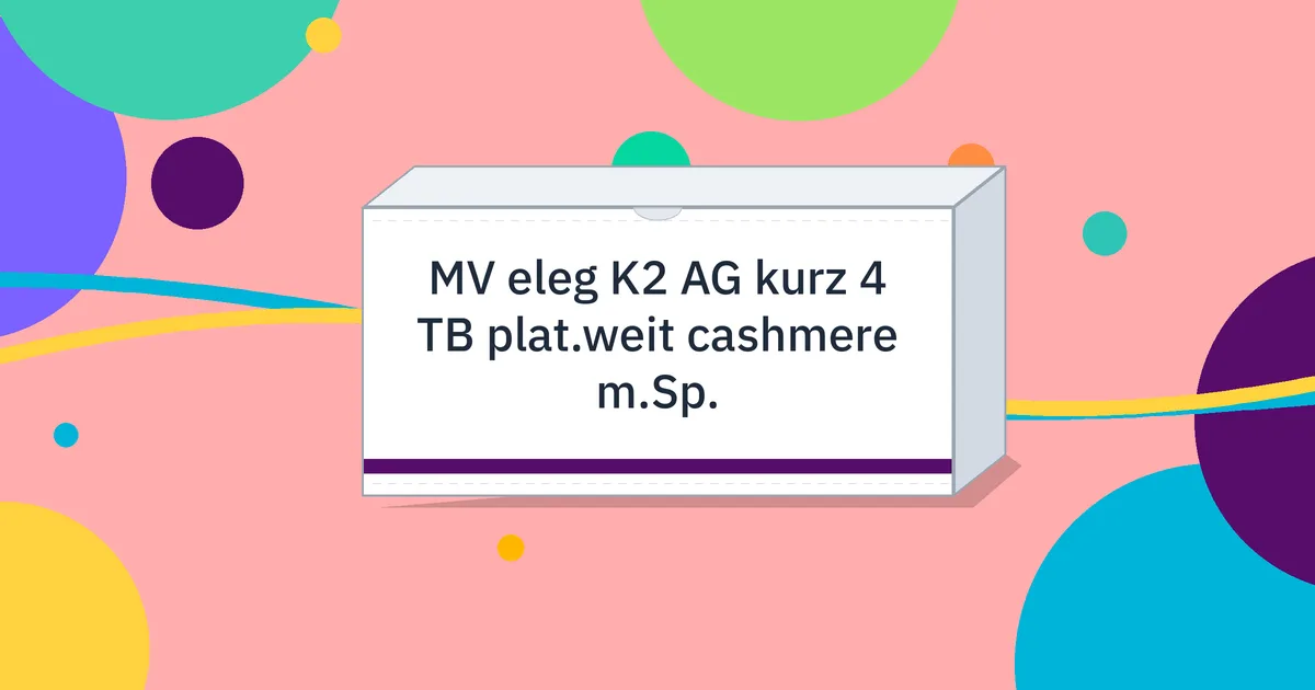 Symbolbild: Packung mit der Aufschrift MV eleg K2 AG kurz 4 TB plat.weit cashmere m.Sp. (PZN 14673062) – Verfügbarkeit und Bezug in Apotheken in Frankfurt am Main