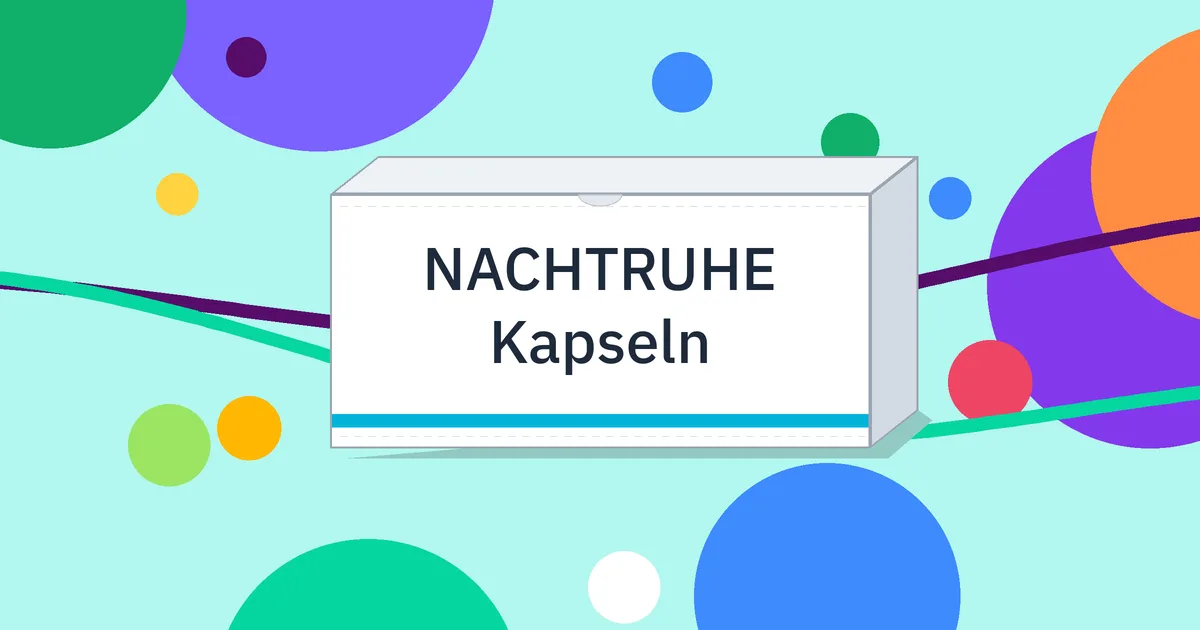 Symbolbild: Packung mit der Aufschrift NACHTRUHE Kapseln (PZN 10781062) – Verfügbarkeit und Bezug in Apotheken in Frankfurt am Main
