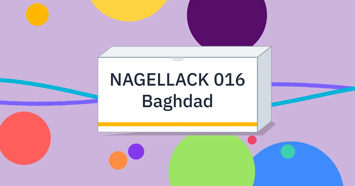 Symbolbild: Packung mit der Aufschrift NAGELLACK 016 Baghdad (PZN 10849587) – Verfügbarkeit und Bezug in Apotheken in Frankfurt am Main