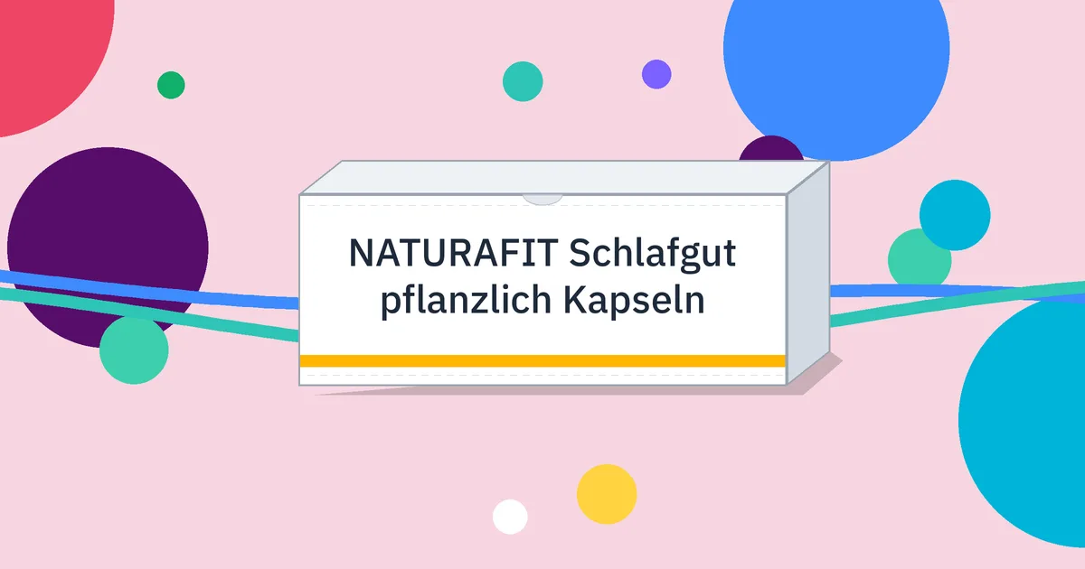 Symbolbild: Packung mit der Aufschrift NATURAFIT Schlafgut pflanzlich Kapseln (PZN 13919495) – Verfügbarkeit und Bezug in Apotheken in Frankfurt am Main