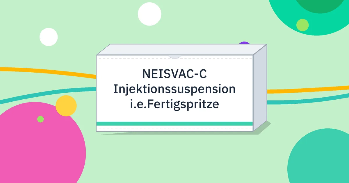 Symbolbild: Packung mit der Aufschrift NEISVAC-C Injektionssuspension i.e.Fertigspritze (PZN 05127975) – Verfügbarkeit und Bezug in Apotheken in Frankfurt am Main