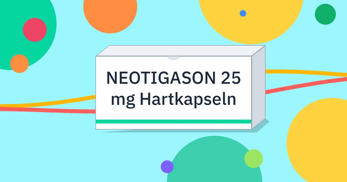 Symbolbild: Packung mit der Aufschrift NEOTIGASON 25 mg Hartkapseln (PZN 11228640) – Verfügbarkeit und Bezug in Apotheken in Frankfurt am Main
