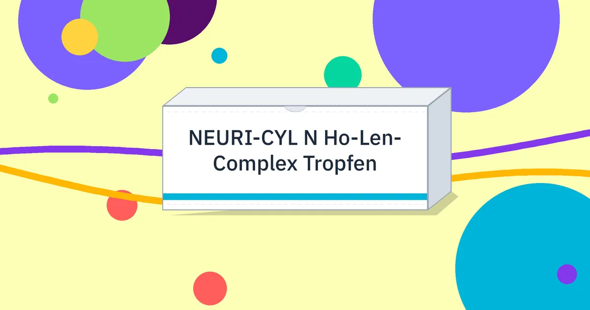 Symbolbild: Packung mit der Aufschrift NEURI-CYL N Ho-Len-Complex Tropfen (PZN 04917563) – Verfügbarkeit und Bezug in Apotheken in Frankfurt am Main