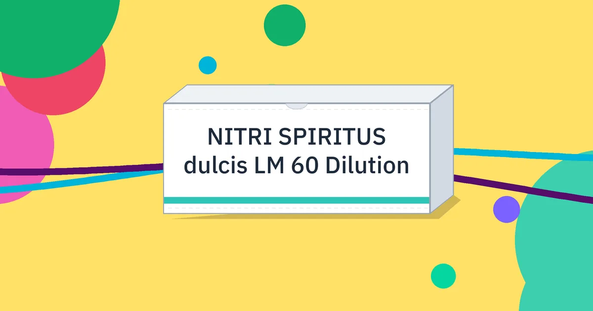 Symbolbild: Packung mit der Aufschrift NITRI SPIRITUS dulcis LM 60 Dilution (PZN 13619847) – Verfügbarkeit und Bezug in Apotheken in Frankfurt am Main