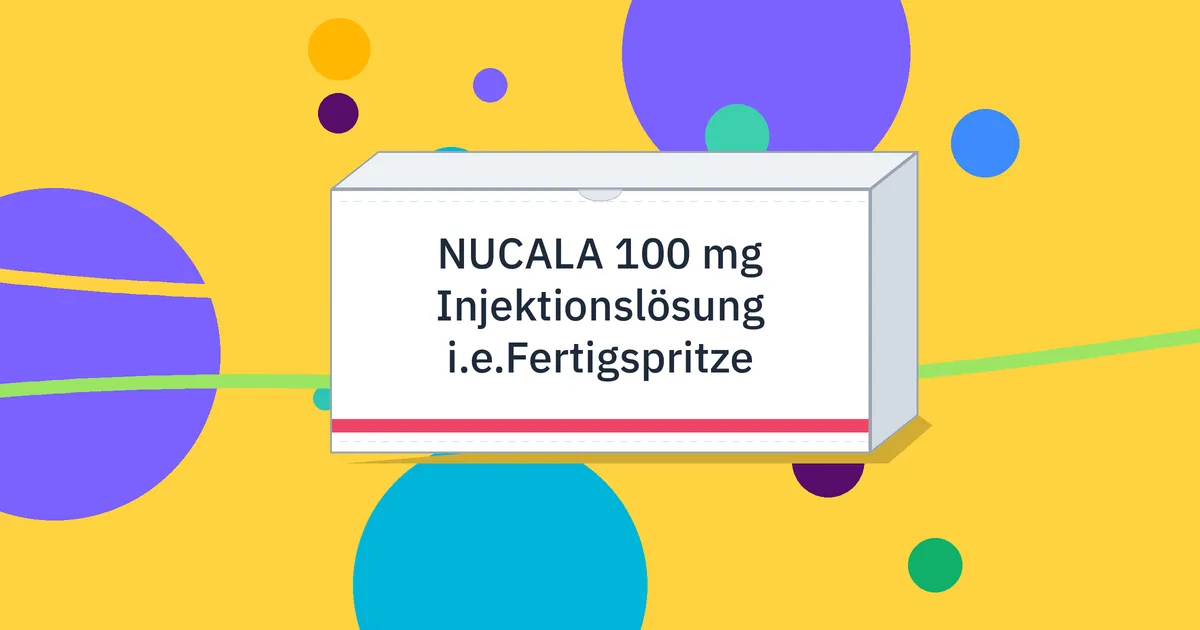 Symbolbild: Packung mit der Aufschrift NUCALA 100 mg Injektionslösung i.e.Fertigspritze (PZN 16820751) – Verfügbarkeit und Bezug in Apotheken in Frankfurt am Main