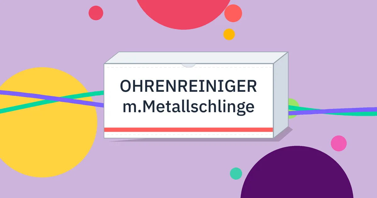 Symbolbild: Packung mit der Aufschrift OHRENREINIGER m.Metallschlinge (PZN 03166451) – Verfügbarkeit und Bezug in Apotheken in Frankfurt am Main