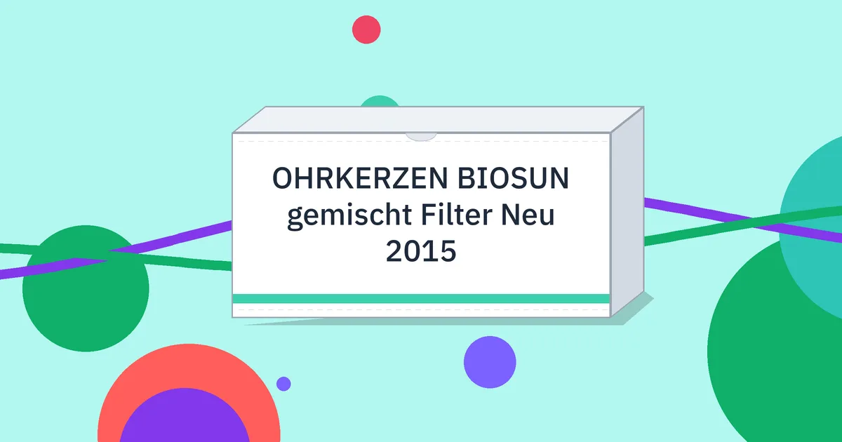 Symbolbild: Packung mit der Aufschrift OHRKERZEN BIOSUN gemischt Filter Neu 2015 (PZN 11133394) – Verfügbarkeit und Bezug in Apotheken in Frankfurt am Main