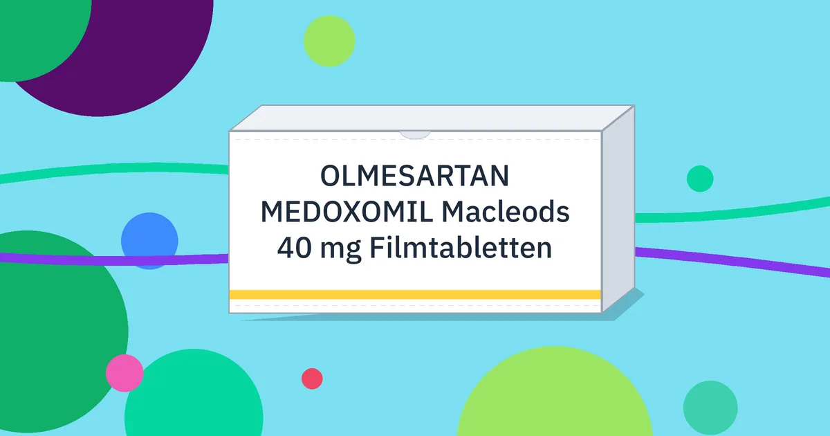 Symbolbild: Packung mit der Aufschrift OLMESARTAN MEDOXOMIL Macleods 40 mg Filmtabletten (PZN 18360199) – Verfügbarkeit und Bezug in Apotheken in Frankfurt am Main