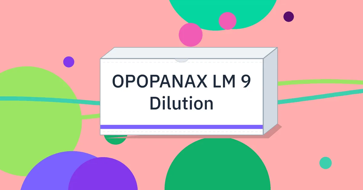 Symbolbild: Packung mit der Aufschrift OPOPANAX LM 9 Dilution (PZN 13627048) – Verfügbarkeit und Bezug in Apotheken in Frankfurt am Main