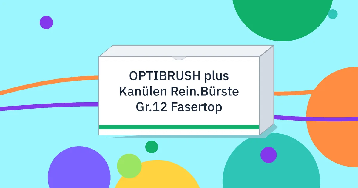 Symbolbild: Packung mit der Aufschrift OPTIBRUSH plus Kanülen Rein.Bürste Gr.12 Fasertop (PZN 11579948) – Verfügbarkeit und Bezug in Apotheken in Frankfurt am Main