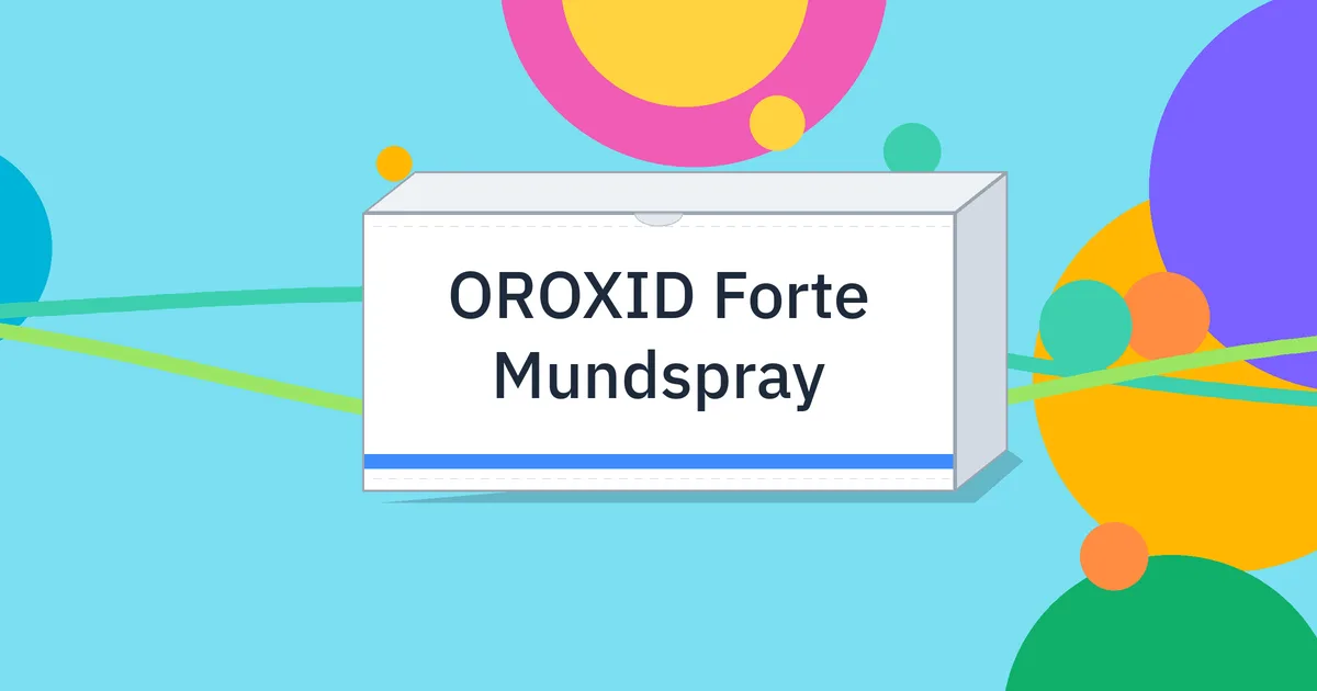 Symbolbild: Packung mit der Aufschrift OROXID Forte Mundspray (PZN 19631938) – Verfügbarkeit und Bezug in Apotheken in Frankfurt am Main