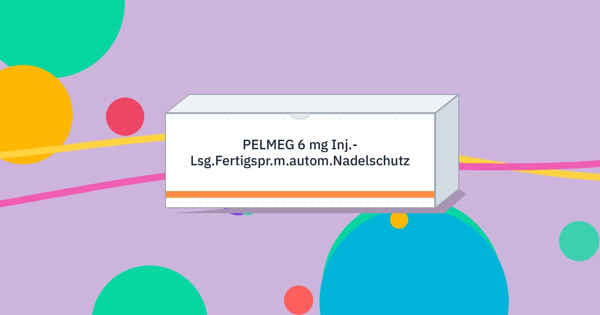 Symbolbild: Packung mit der Aufschrift PELMEG 6 mg Inj.-Lsg.Fertigspr.m.autom.Nadelschutz (PZN 16763958) – Verfügbarkeit und Bezug in Apotheken in Frankfurt am Main