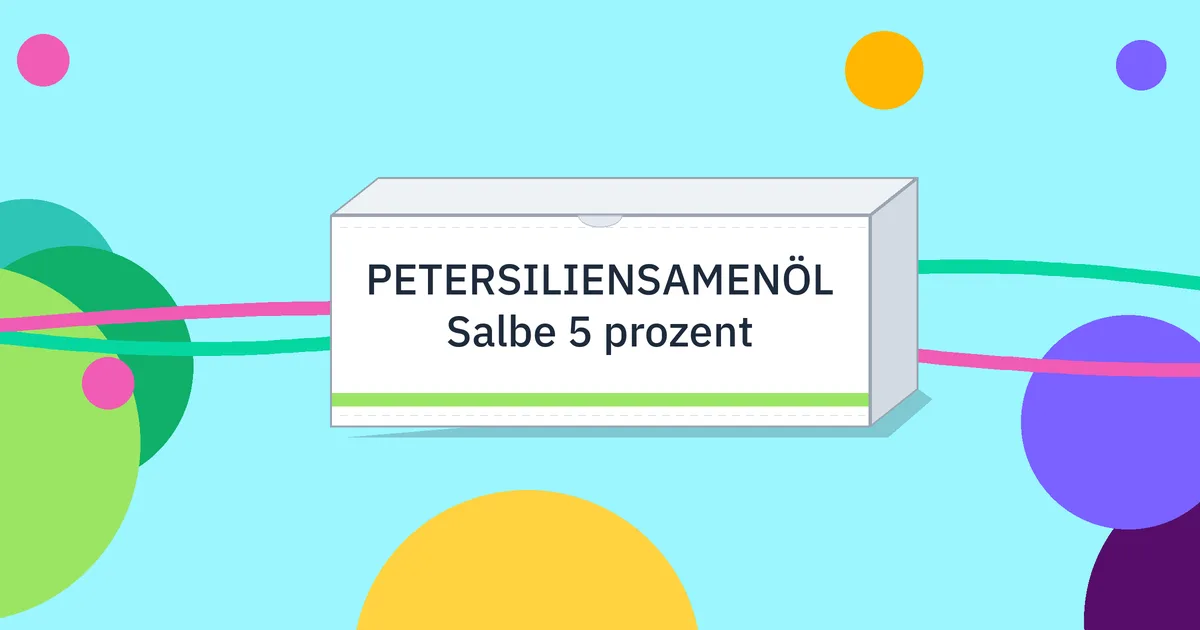 Symbolbild: Packung mit der Aufschrift PETERSILIENSAMENÖL Salbe 5 prozent (PZN 16761818) – Verfügbarkeit und Bezug in Apotheken in Frankfurt am Main