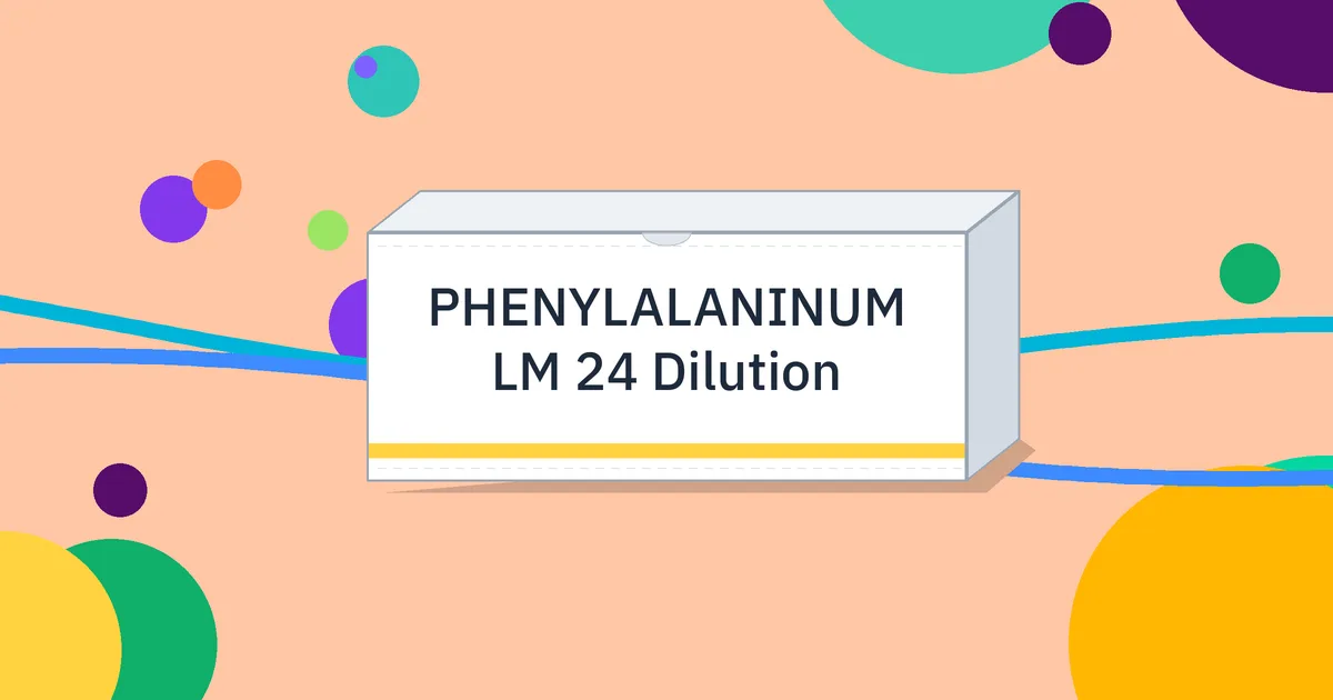 Symbolbild: Packung mit der Aufschrift PHENYLALANINUM LM 24 Dilution (PZN 13784078) – Verfügbarkeit und Bezug in Apotheken in Frankfurt am Main