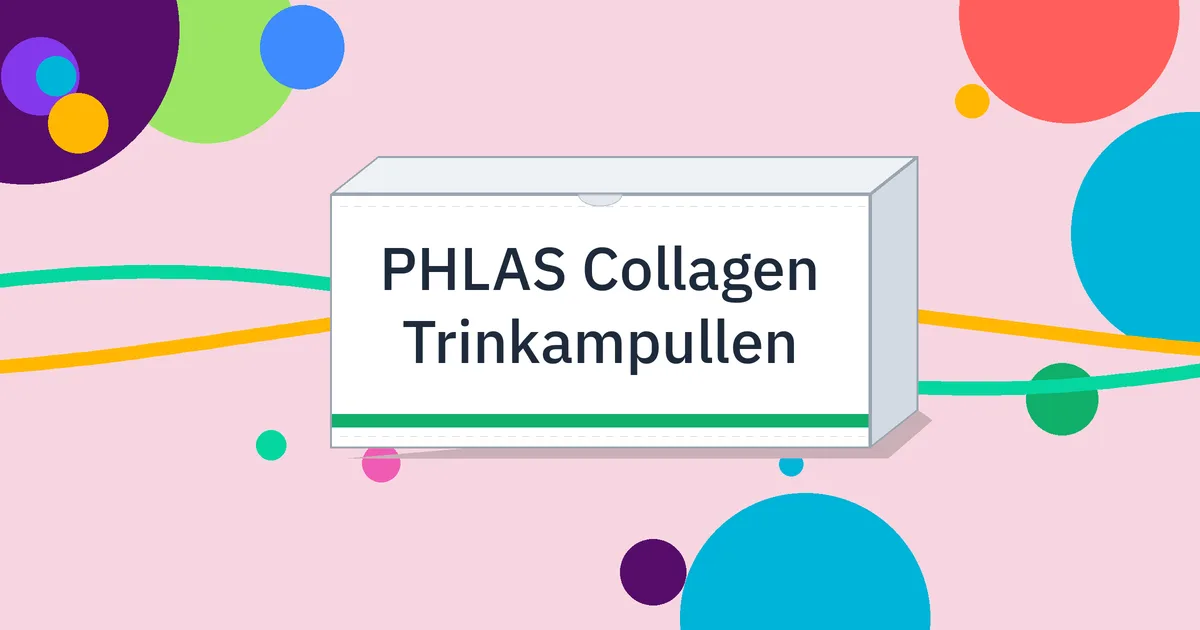 Symbolbild: Packung mit der Aufschrift PHLAS Collagen Trinkampullen (PZN 20618067) – Verfügbarkeit und Bezug in Apotheken in Frankfurt am Main