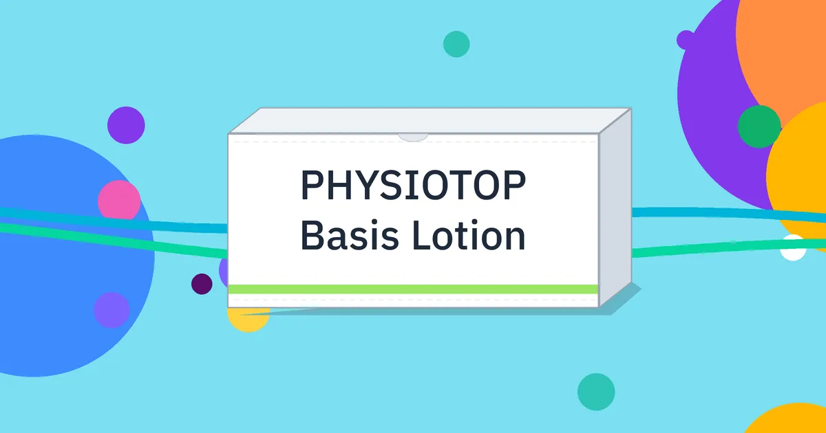Symbolbild: Packung mit der Aufschrift PHYSIOTOP Basis Lotion (PZN 14299014) – Verfügbarkeit und Bezug in Apotheken in Frankfurt am Main