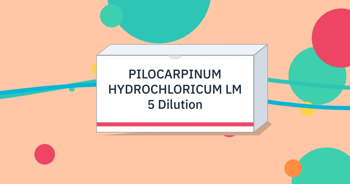 Symbolbild: Packung mit der Aufschrift PILOCARPINUM HYDROCHLORICUM LM 5 Dilution (PZN 13641976) – Verfügbarkeit und Bezug in Apotheken in Frankfurt am Main