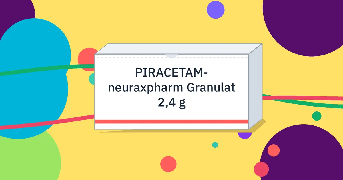 Symbolbild: Packung mit der Aufschrift PIRACETAM-neuraxpharm Granulat 2,4 g (PZN 01391592) – Verfügbarkeit und Bezug in Apotheken in Frankfurt am Main