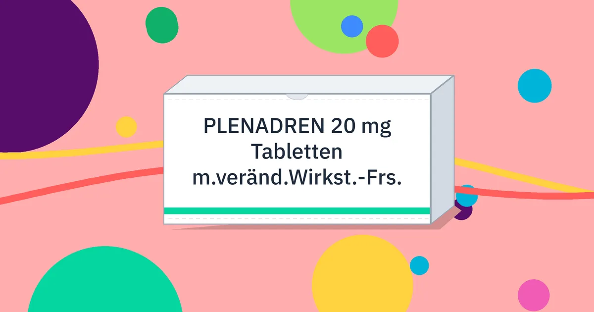 Symbolbild: Packung mit der Aufschrift PLENADREN 20 mg Tabletten m.veränd.Wirkst.-Frs. (PZN 11229378) – Verfügbarkeit und Bezug in Apotheken in Frankfurt am Main