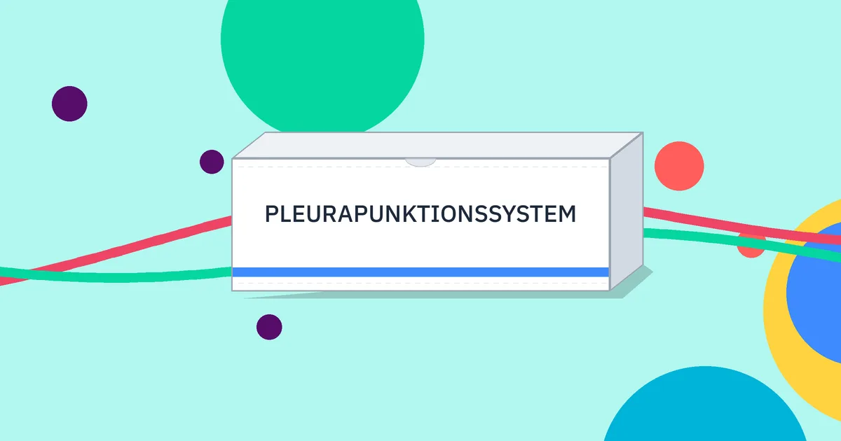 Symbolbild: Packung mit der Aufschrift PLEURAPUNKTIONSSYSTEM (PZN 09199575) – Verfügbarkeit und Bezug in Apotheken in Frankfurt am Main