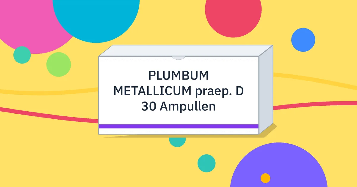 Symbolbild: Packung mit der Aufschrift PLUMBUM METALLICUM praep. D 30 Ampullen (PZN 01625191) – Verfügbarkeit und Bezug in Apotheken in Frankfurt am Main