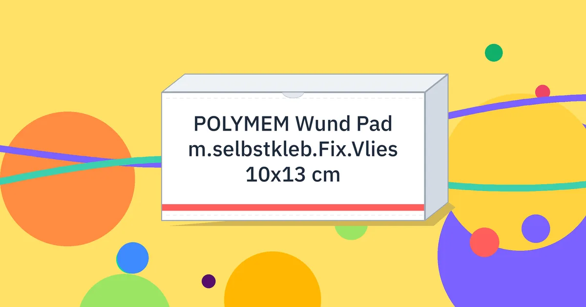 Symbolbild: Packung mit der Aufschrift POLYMEM Wund Pad m.selbstkleb.Fix.Vlies 10x13 cm (PZN 00045238) – Verfügbarkeit und Bezug in Apotheken in Frankfurt am Main