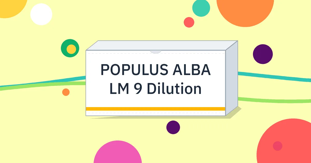 Symbolbild: Packung mit der Aufschrift POPULUS ALBA LM 9 Dilution (PZN 13663771) – Verfügbarkeit und Bezug in Apotheken in Frankfurt am Main