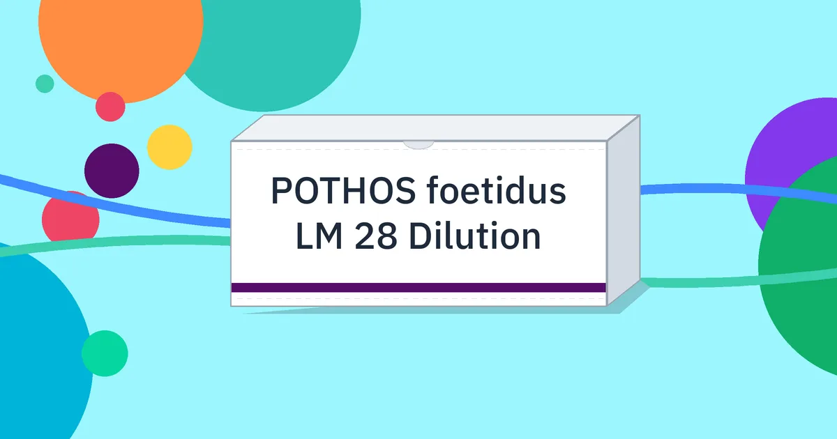 Symbolbild: Packung mit der Aufschrift POTHOS foetidus LM 28 Dilution (PZN 13666315) – Verfügbarkeit und Bezug in Apotheken in Frankfurt am Main