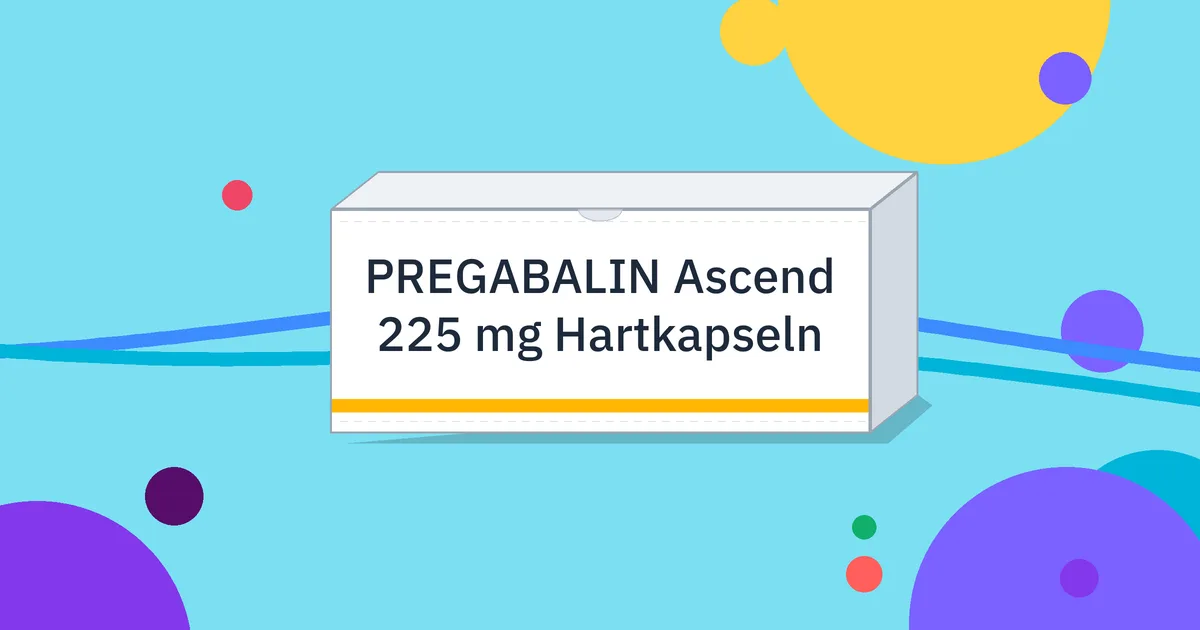 Symbolbild: Packung mit der Aufschrift PREGABALIN Ascend 225 mg Hartkapseln (PZN 16042503) – Verfügbarkeit und Bezug in Apotheken in Frankfurt am Main