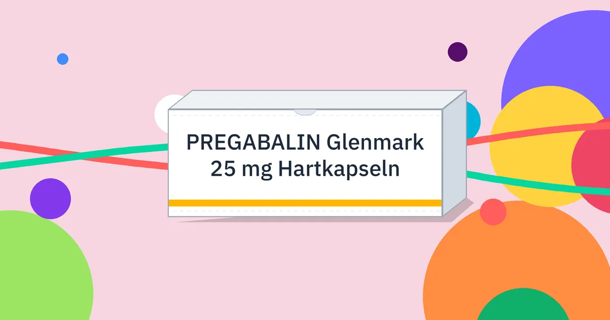 Symbolbild: Packung mit der Aufschrift PREGABALIN Glenmark 25 mg Hartkapseln (PZN 17536897) – Verfügbarkeit und Bezug in Apotheken in Frankfurt am Main