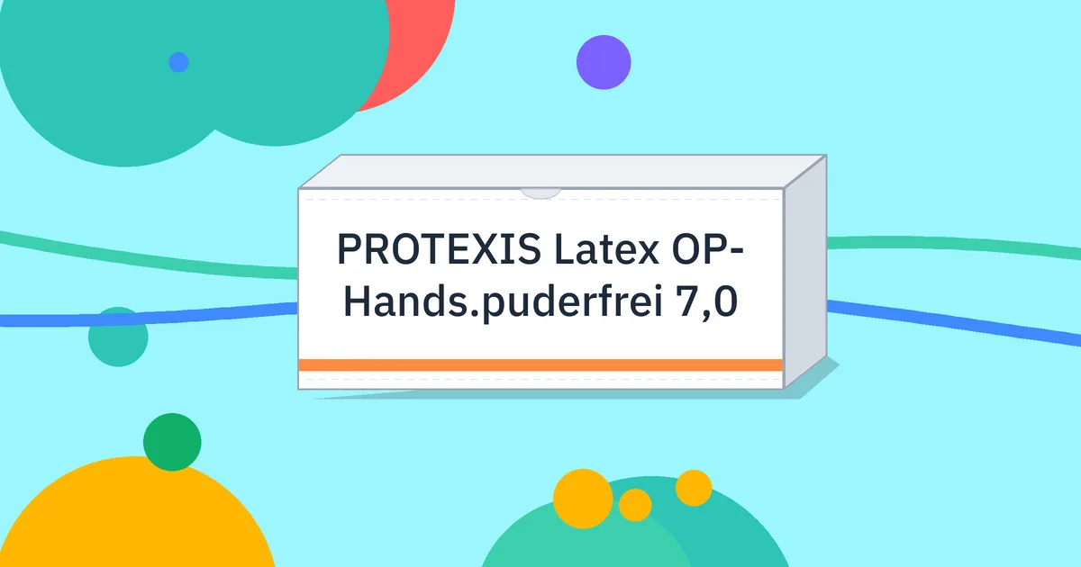 Symbolbild: Packung mit der Aufschrift PROTEXIS Latex OP-Hands.puderfrei 7,0 (PZN 20692649) – Verfügbarkeit und Bezug in Apotheken in Frankfurt am Main