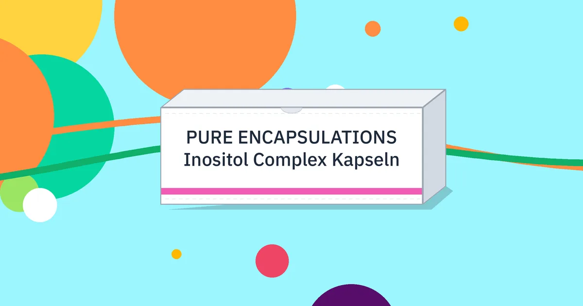 Symbolbild: Packung mit der Aufschrift PURE ENCAPSULATIONS Inositol Complex Kapseln (PZN 19098421) – Verfügbarkeit und Bezug in Apotheken in Frankfurt am Main