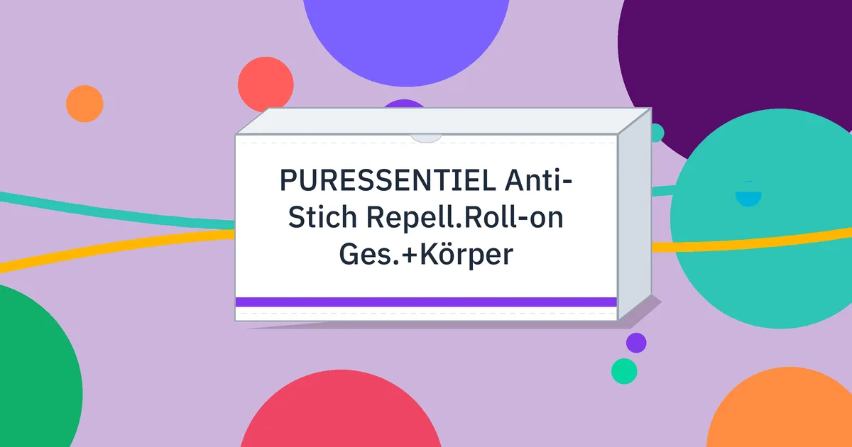 Symbolbild: Packung mit der Aufschrift PURESSENTIEL Anti-Stich Repell.Roll-on Ges.+Körper (PZN 17549204) – Verfügbarkeit und Bezug in Apotheken in Frankfurt am Main