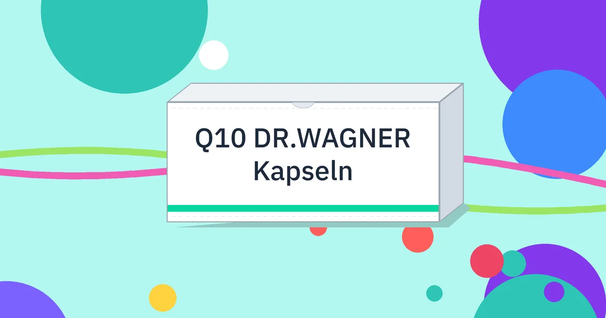 Symbolbild: Packung mit der Aufschrift Q10 DR.WAGNER Kapseln (PZN 11029308) – Verfügbarkeit und Bezug in Apotheken in Frankfurt am Main